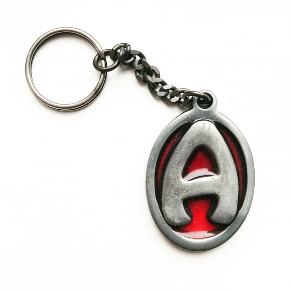 Vintage | Accessories | Vintage Pewter Red Letter A Keychain | Poshmark